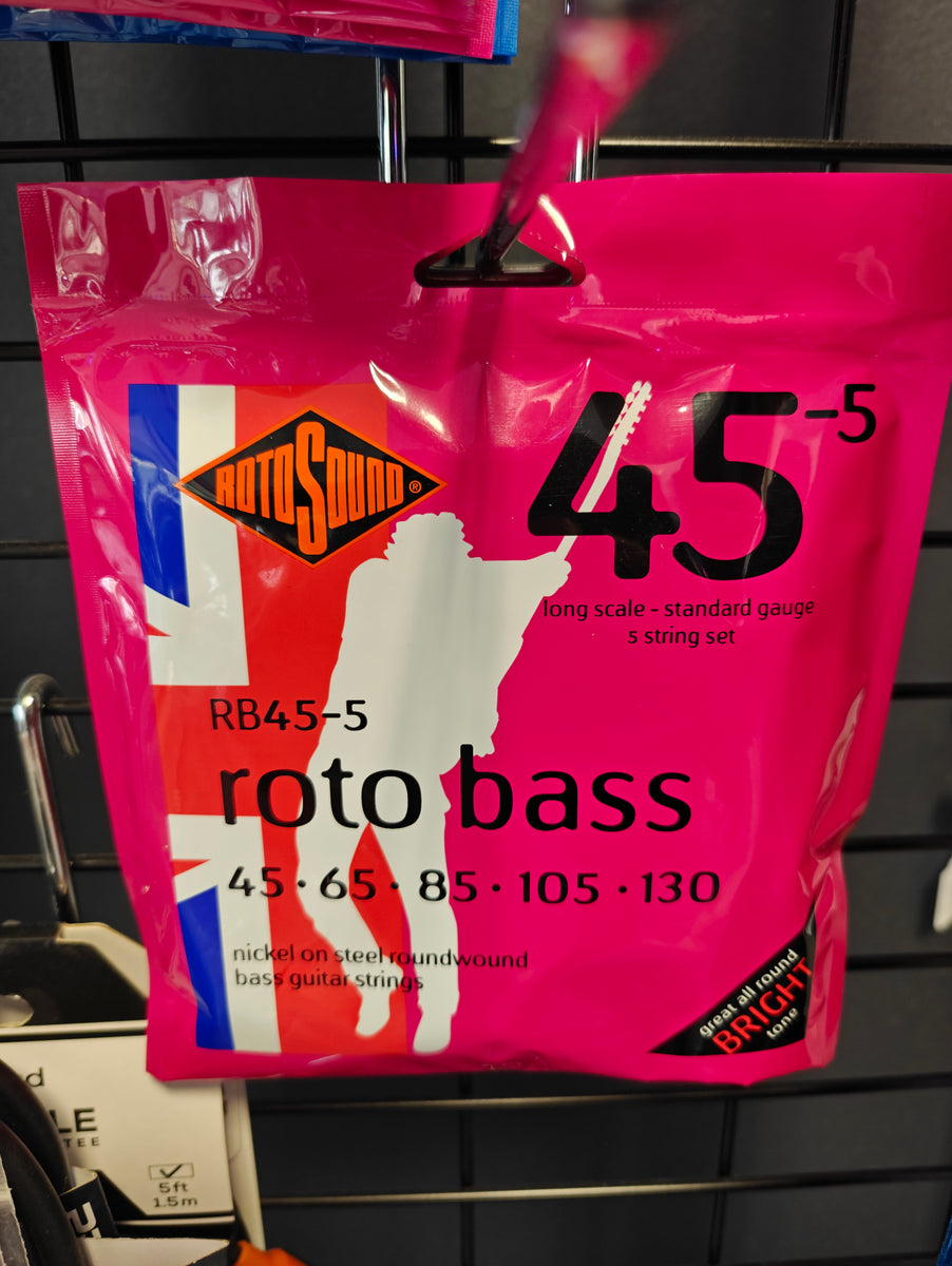Rotosound RB45-5 Roto Bass Bass Guitar Strings 045-130 (5-string ...